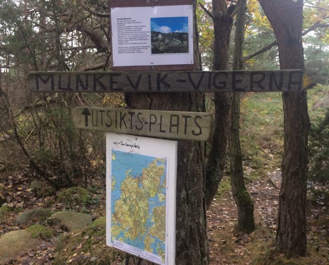 The hiking trail Munkevik